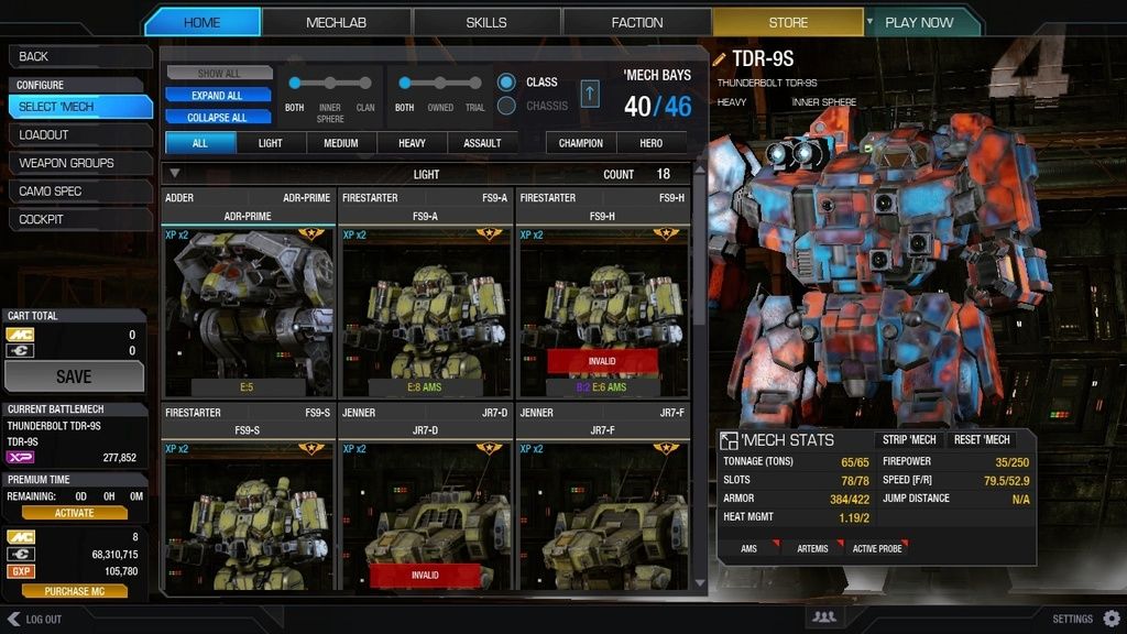 MWO: Forums - Mech Select Feedback
